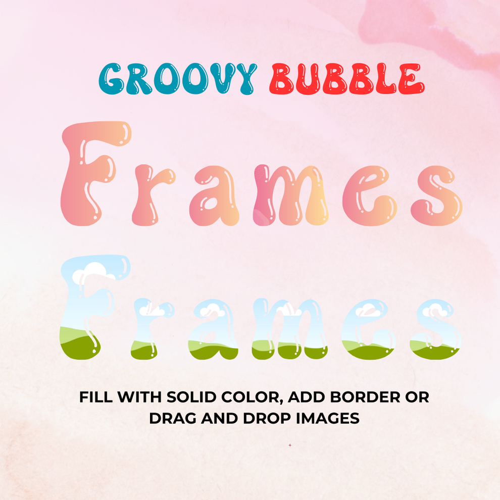 Groovy Bubble Font Frames – Inkspire Prints and Craft